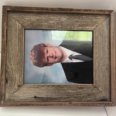 Cornerblock Frame in Rust Farmhouse Picture Frame Wood Picture Frame - Etsy