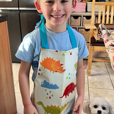 Wipe Clean Apron Adults up to XXL Plus Size Cute Dog Design Oilcloth ...