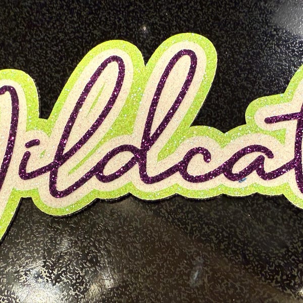 WILDCATS Mascot Iron on Patch | White and Blue Sequin Patch | Wildcats | Kentucky Patch - Etsy