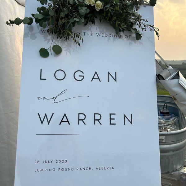 Minimalist Wedding Welcome Sign Template, Modern Welcome Wedding Sign ...