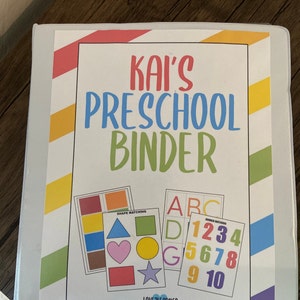 PRESCHOOL & TODDLER Learning Binder With Personalized Name Building ...