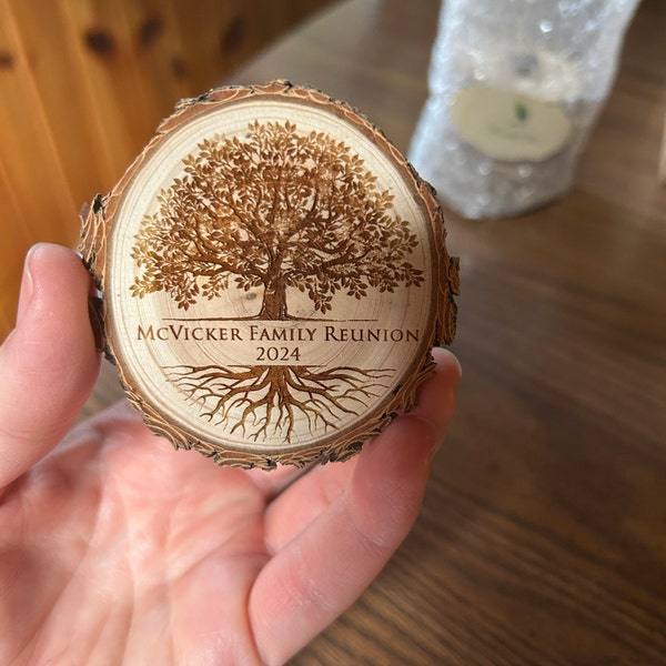 Engraved Family Tree Reunion Favors Custom Wooden Magnets Family ...