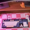 Retro Bluetooth Korean Keyboard & Mouse Set, Pink and Gray Color ...