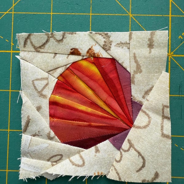Clamshell Quilt Block Pattern: 4 Sizes, Foundation Paper Piecing (PDF ...