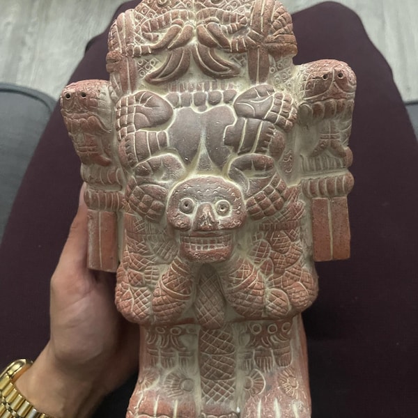 Aztec Earth Goddess Coatlicue Statue: Hand-painted Cultural Art - Etsy