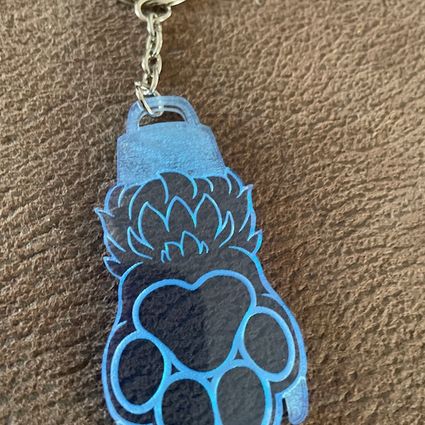 Mini Glow Paw Keychain / UV Glowing Furry Fandom Paws - Etsy