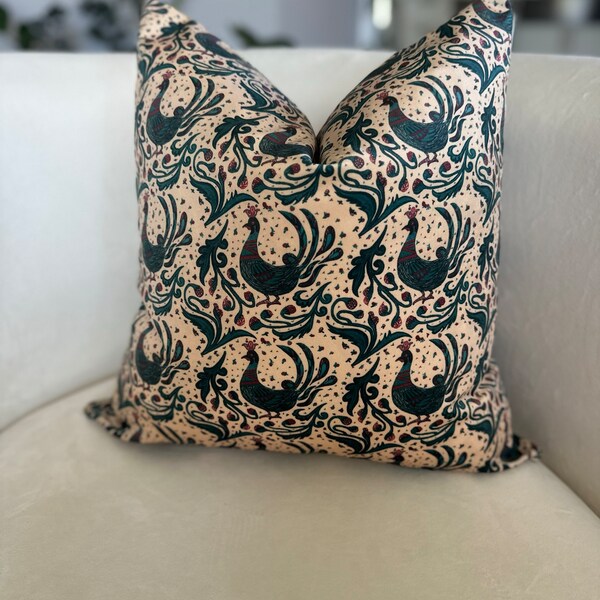 Batik Velvet Cushion Cover Crafted by Narrative Art Design - Dark Jade ...