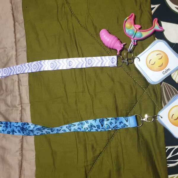 Basic Needs Communication Cards on Lanyard With Sensory Fidget - Etsy ...