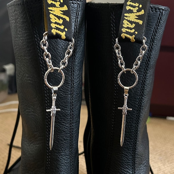 BOOT CHAIN CHARMS, Hardware Grunge Punk Charm, Shoe Accessories, Boot ...