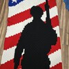 Kneeling Soldier American Flag Pattern Graph With Single Crochet ...