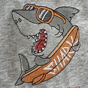 4 Shark Embroidery Design 5 SIZES - Etsy