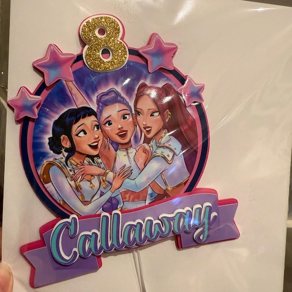 Personalized Huntrix Birthday Cake Topper: Kids Party Decoration - Etsy