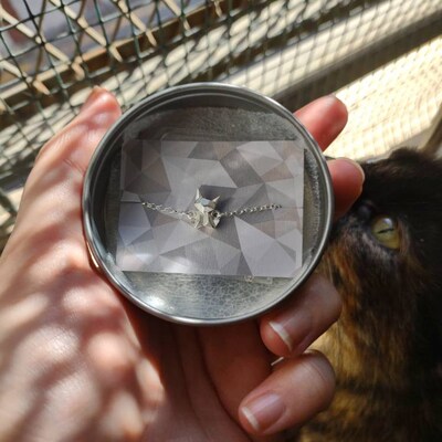 Origami Cat Charm Bracelet, Origami Animal Bracelets, Silver Cat Charm ...