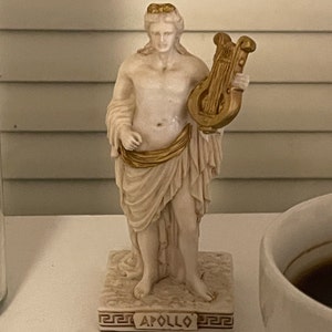 Vintage Apollo Mini Statue Small Hand-painted Ancient Greek - Etsy