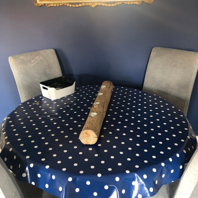 Navy Blue Polka Dot Spot PVC Vinyl Wipe Clean Tablecloth ALL - Etsy