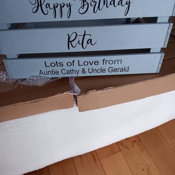Large Wedding Crate ~ Glow Sticks Grab & Glow ~ Personalised With Names ...