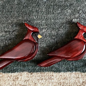 Wooden Intarsia Female Cardinal - Etsy