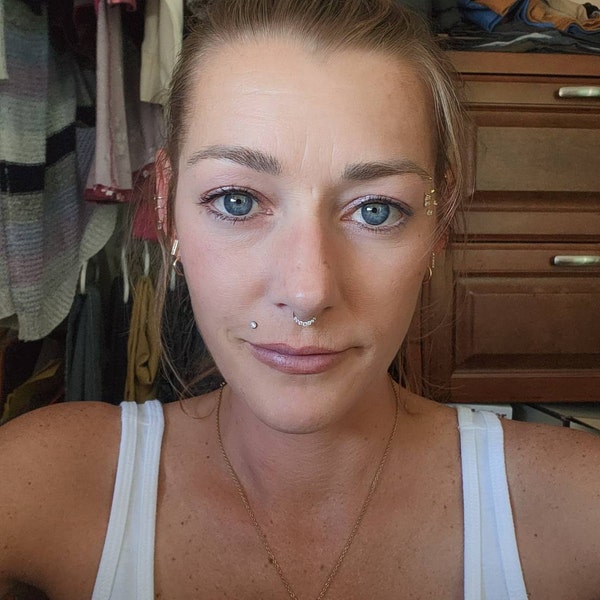 Solid Gold Septum Ring, 14k Gold Septum Piercing, Dainty & Cute Septum ...