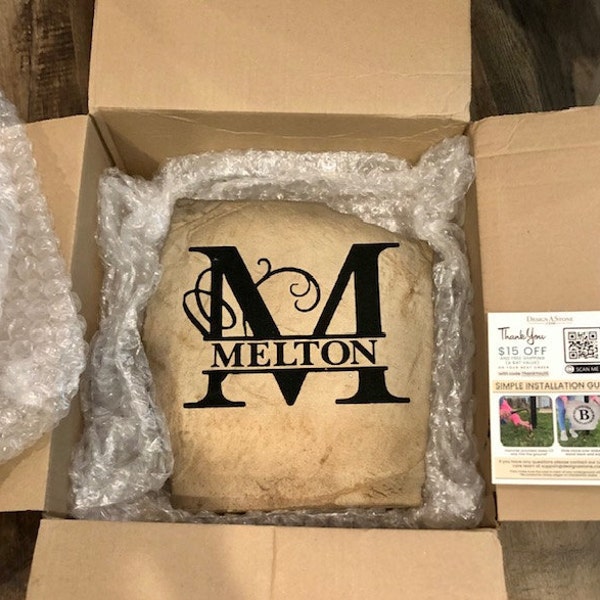 Personalized Monogram Name Rock - Engraved Stone - Custom Personalized ...