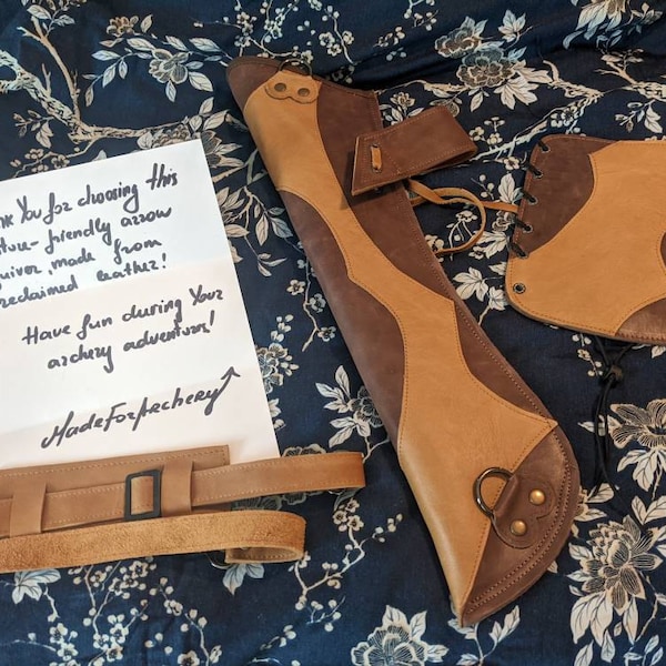 Leather BACK Quiver With Belt Loop - Easy Change as Hip Quiver - Etsy