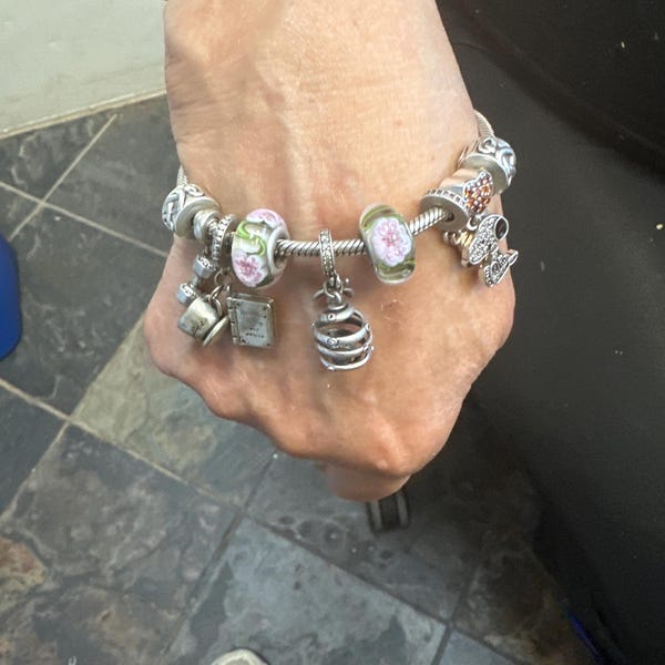 2 Charms for Pandora Beautiful Hibiscus Murano on 925 Sterling Silver ...