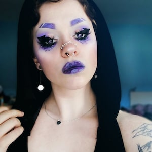 Nose to ear chain septum to ear chain moon and star | Etsy