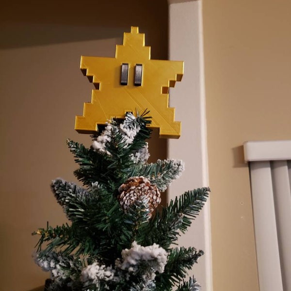 Mario Star Tree Topper | Nintendo Switch Christmas Tree, Super Mario ...