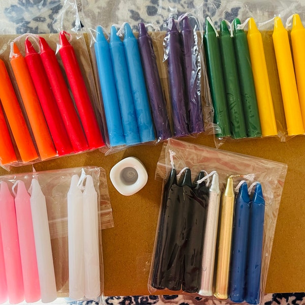 29 Ritual Candles Set, Charm Chime 4" Candles, Spells, Wicca, Wiccan ...