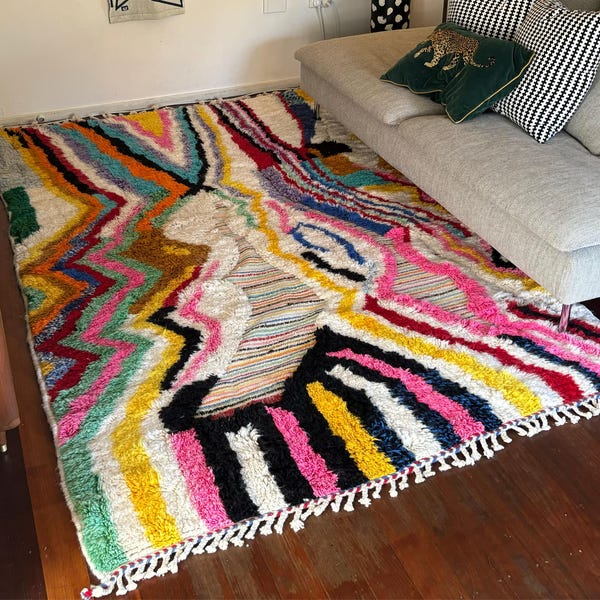 Moroccan Pink Rug, Pink Shag Rug, Moroccan Berber Rugs, Beni Ourain ...