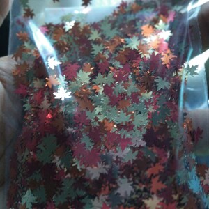 Fall Leaves Shaped Glitter, Solvent Resistant Autumn Leaves Chunky ...