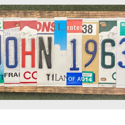 Custom License Plate Sign Last Name Custom Sign Customized Personalized ...