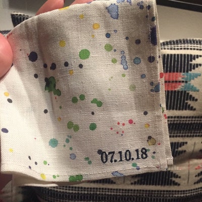 Embroidered Pocket Square, Personalized Gift, Embroidery Custom Pocket ...