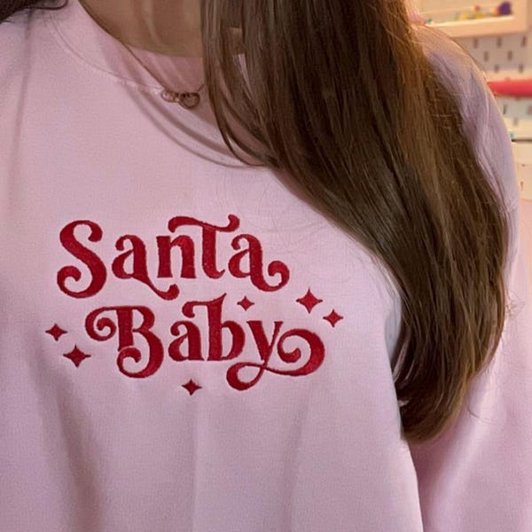 Santa Baby Embroidery Design, Christmas Vibes Machine Embroidery Design ...
