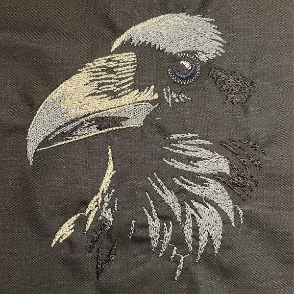 Mystical Raven Embroidery Design – Realistic Crow Head, Fill Stitch for ...