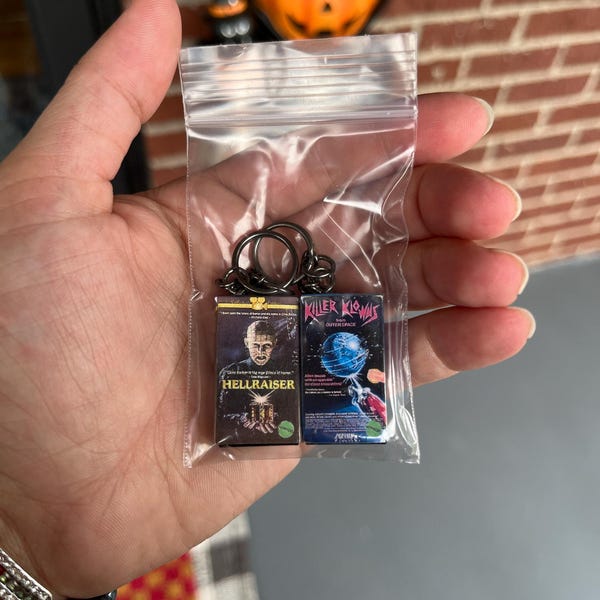 Miniature VHS Inspired Movie Keychain Charm Tons of Titles You Choose ...
