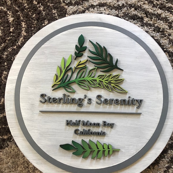 Custom 3D Wood Logo Plaque, Wellness Spa Storefront Signage, Indoor ...