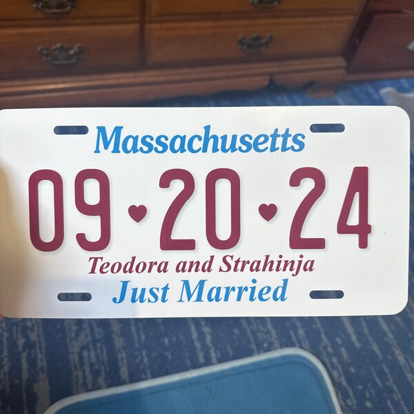 Personalized Maryland License Plate, Just Married, Mr Mrs, Bride, Groom ...