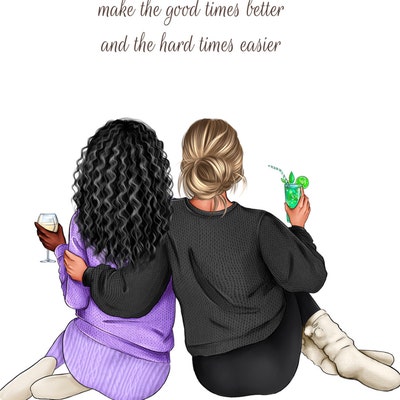 Best Friend Personalized Print Custom Friend Prints Best - Etsy