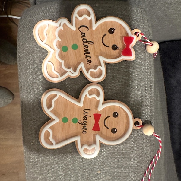 Personalized Gingerbread Christmas Ornament, 3D Customized Cookie ...