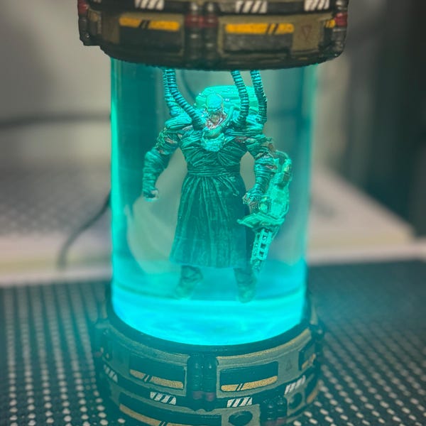 Shark Vs Kraken Fight Diorama Megalodon Hunting Ocean Theme Epoxy Lamp ...