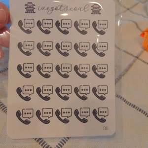 Planner Sticker | Phone Call - Etsy