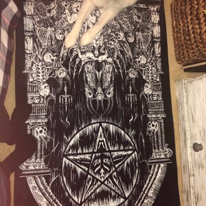 Skull Demon Satanic Pentagram Cthulhu 3 Piece Duvet Set Night | Etsy