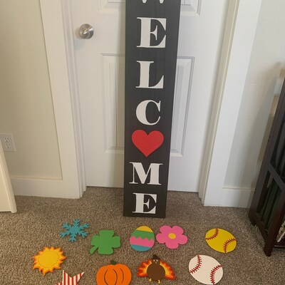 Seasonal Welcome Sign 10 Shapes Included - Etsy