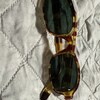 Vintage 90s Mod Red Tortoise Shell Oval Sunglasses Authentic Deadstock ...