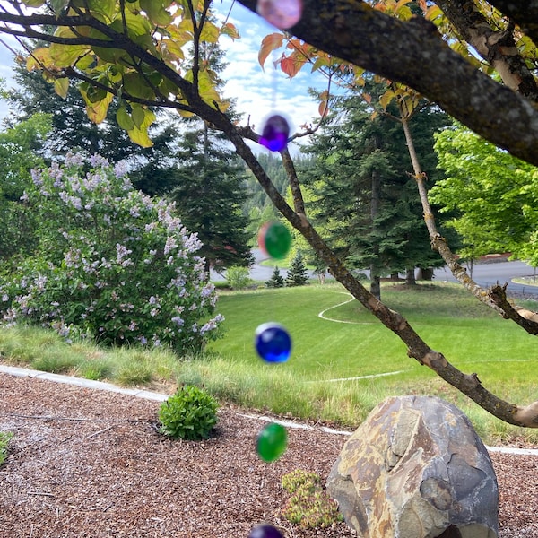Crystal Balls Strung on Galvanized Wire for Outdoor Decor, Wedding ...