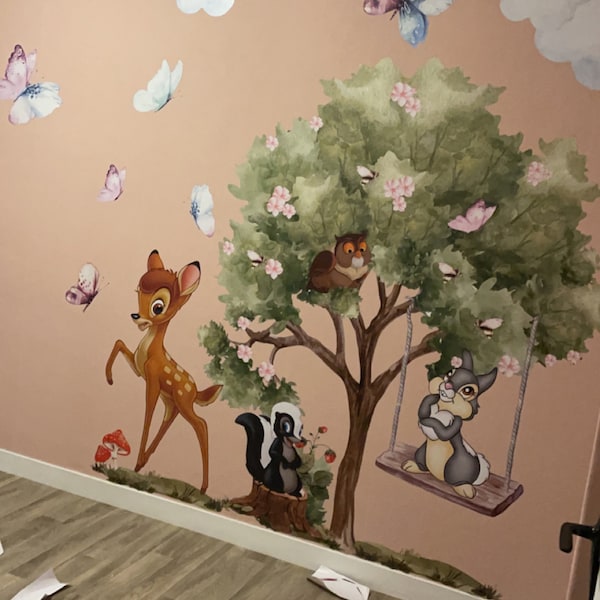 Bambi Wall Decal for Nursery, Bambi Wall Sticker, Bambi Wall Art for ...