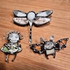 Brooch Stained Glass Bat, Broken China, Handmade, Halloween, Gift, for ...