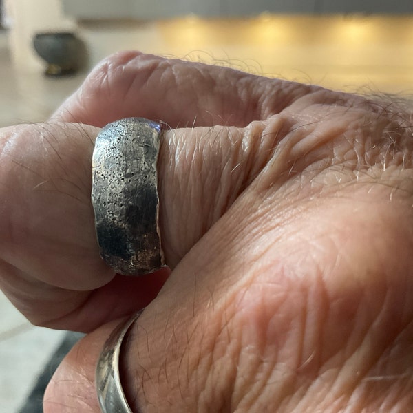 Organic Ball Ring in Sterling Silver / Rustic Ring / Dot Ring / Bubbles ...