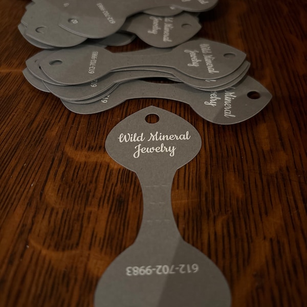 72 TAGS | Custom Tear Drop Fold Over Necklace Jewelry Tags Jewelry ...