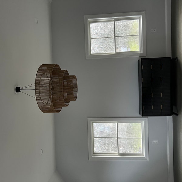 Extra Large Farmhouse Chandelier, Rustic Light, Woven Ceiling Light ...